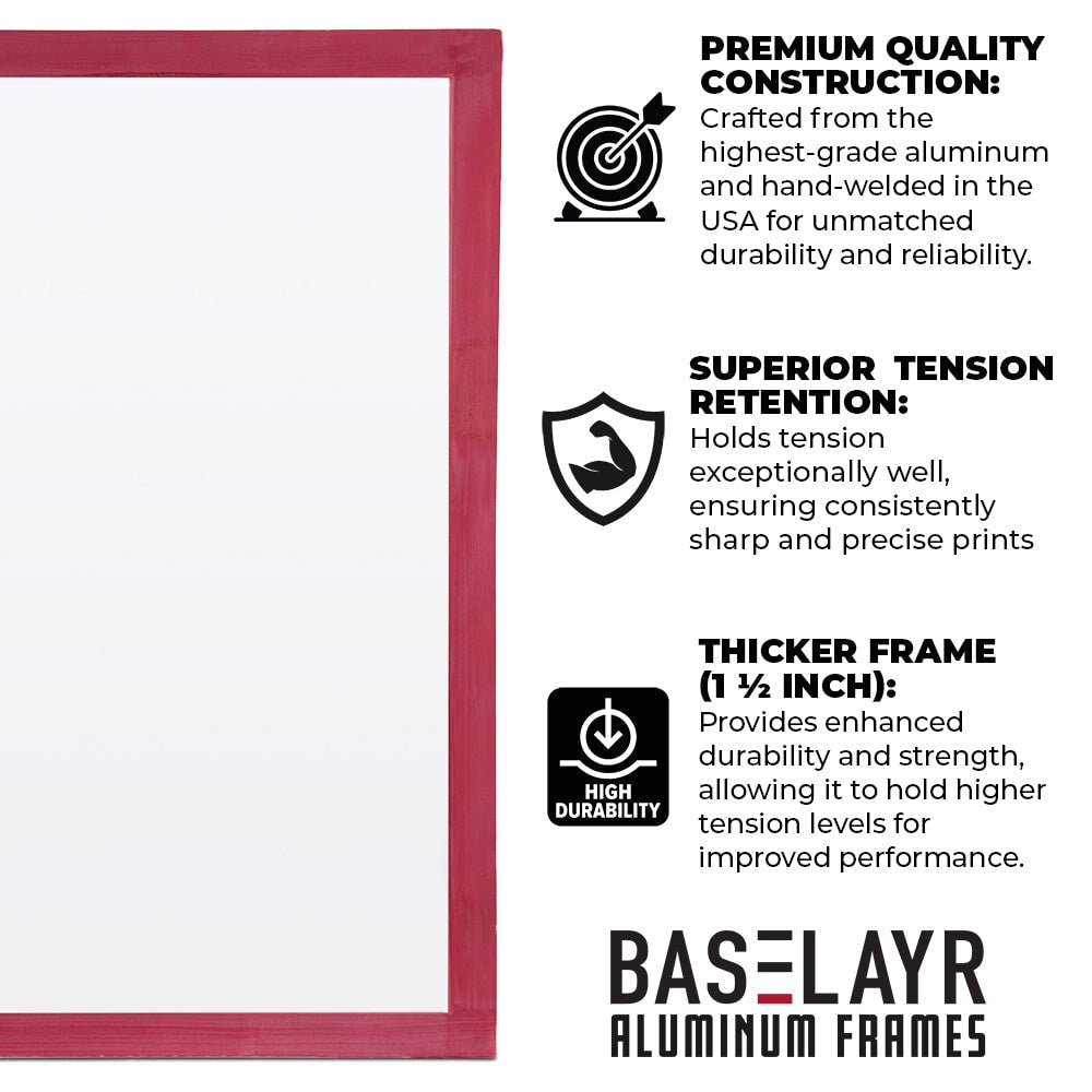 Baselayr Premium Red Glue 23x31in Aluminum Screen Printing Frame – baselayr